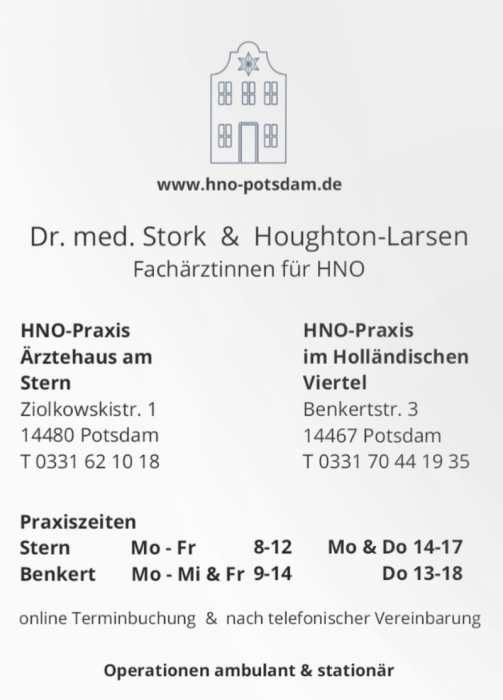 HNO Praxis Potsdam - Dr. Stork & Houghton-Larsen - am Stern & im ...
