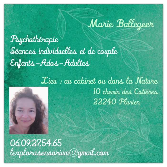 Marie BALLEGEER, Psychologue à Plurien, Lamballe-Armor - Doctolib