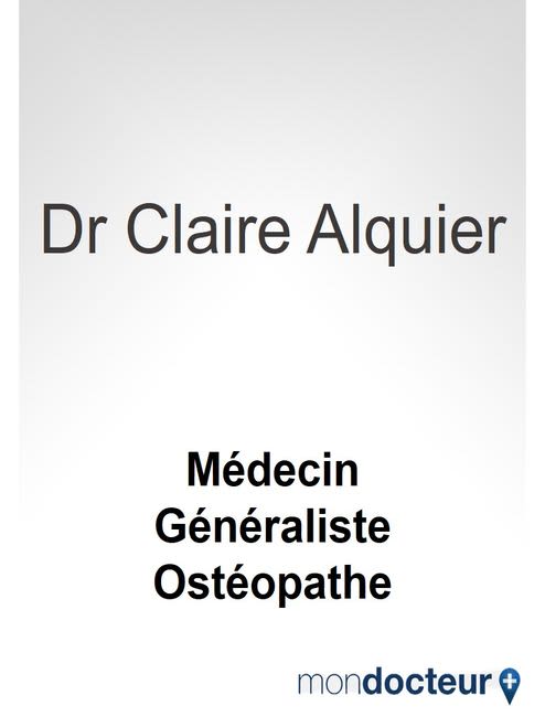 Dr Claire Alquier, Médecin généraliste à Plaisance-du-Touch - Doctolib