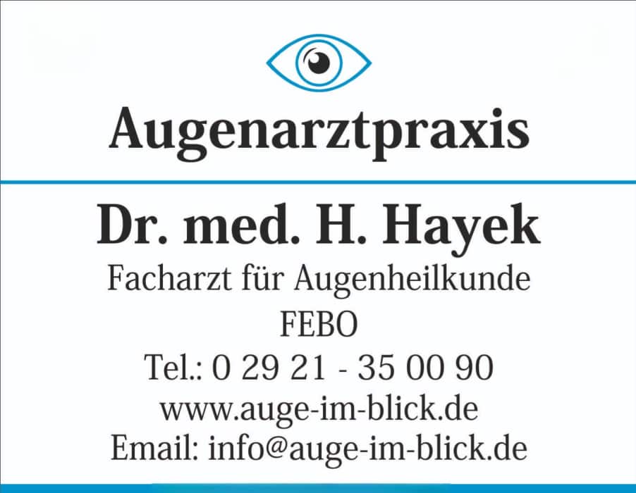 Augenarztpraxis Dr. med. H. Hayek, Einzelpraxis in Soest - Doctolib