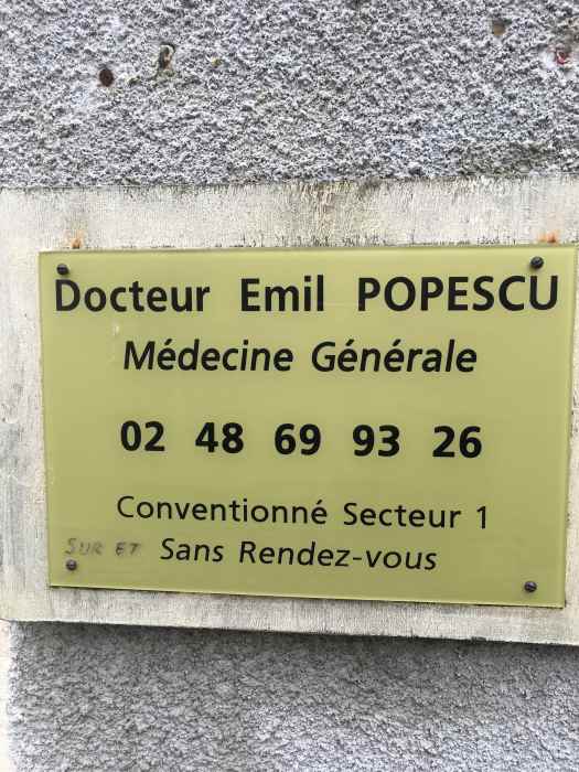 Dr Emil POPESCU, Médecin généraliste à Mareuil-sur-Arnon - Doctolib